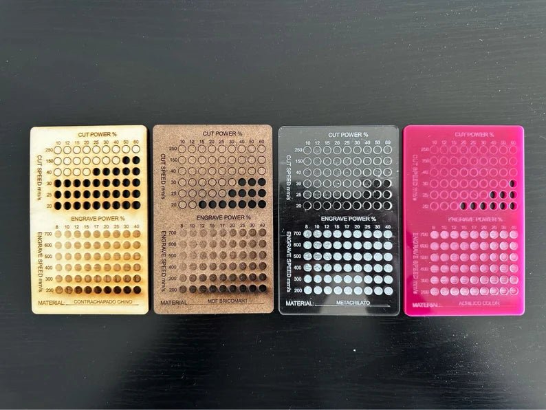 Laser Test Files | Cut & Engrave Test | CO2 - Diode Lasers | Grid Test ...